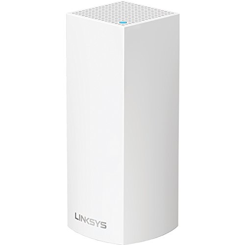 Linksys WHW0301 Velop Intelligent Mesh WiFi System: AC2200 Tri-Band Wi-Fi Router, Wireless Network for Full-Speed Home Coverage (White, 1-Pack)