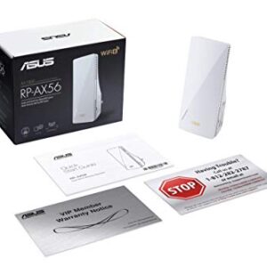 ASUS AX1800 Dual Band WiFi 6 (802.11ax) Repeater & Range Extender (RP-AX56) - Coverage Up to 2200 sq.ft, Wireless Signal Booster for Home, AiMesh Node, Easy Setup