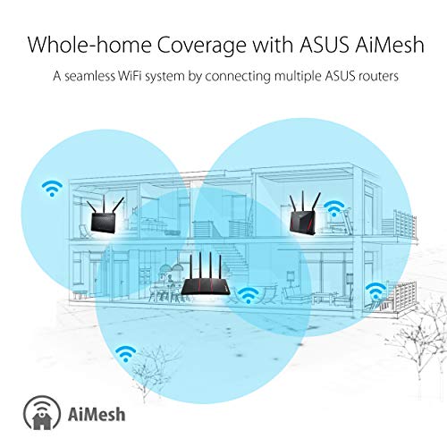 ASUS AX1800 Dual Band WiFi 6 (802.11ax) Repeater & Range Extender (RP-AX56) - Coverage Up to 2200 sq.ft, Wireless Signal Booster for Home, AiMesh Node, Easy Setup