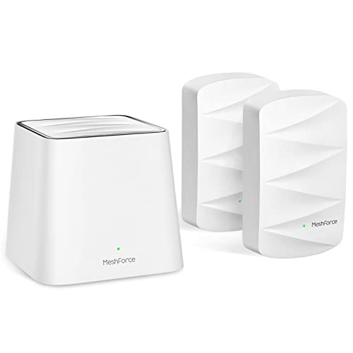 Meshforce M3 Mesh WiFi System, Mesh Router for Wireless Internet, Up to 4500 sq.ft （6+ Rooms） Whole Home Coverage, WiFi Router Replacement, Parental Control, Plug-in Design (1 WiFi Point & 2 Dots)