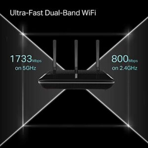 TP-Link AC2600 Smart WiFi Router (Archer A10) - MU-MIMO, Dual Band Wireless Router, Gigabit Ethernet Ports, Long Range Coverage, VPN Server