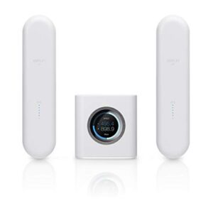 amplifi hd wifi system by ubiquiti labs, seamless whole home wireless internet coverage, hd wifi router, 2 mesh points, 4 gigabit ethernet, 1 wan port, ethernet cable (amplifi hd unibody)