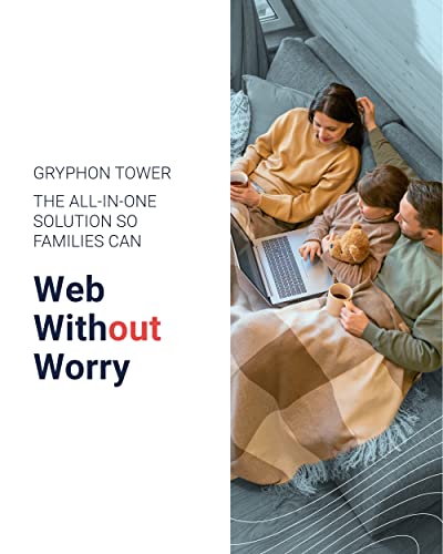 Gryphon Tower Super-Fast Mesh WiFi Router – Advanced Firewall Security, Parental Controls, and Content Filters – Tri-Band 3 Gbps, 3000 sq. ft. Full Home Coverage per Mesh Router