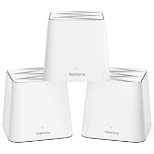 meshforce m1 mesh wifi system, whole home wifi performance, wifi router replacement, max wireless coverage 6+ rooms, easy to setup, parental control (3 pack)