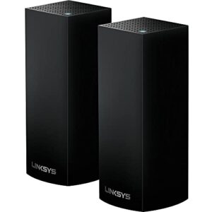 linksys velop intelligent mesh wifi system, tri-band, 2-pack black (ac2200) (renewed)