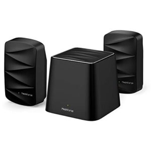 meshforce m3 mesh wifi system, up to 4,500 sq.ft coverage, ac1200 gigabit routers for wireless internet, mesh wifi router replacement, app control, guest network, parental control(midnight black)