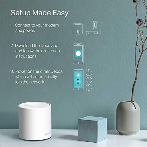 TP-Link WiFi 6 Mesh WiFi, AX3000 Whole Home Mesh WiFi System (Deco X60) - Covers up to 5000 Sq. Ft., Replaces WiFi Routers and Extenders, Parental Control, 2-pack