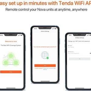 Tenda NOVA Mw5S(2-Pack) Wall-Plug Whole Home Mesh WiFi System, Coverage Up to 2, 500 Sq. Ft, Plug and Play, Router/WiFi Extender Replacement, Gigabit Connection to Your Cable Modem