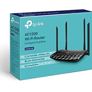 TP-Link AC1200 Gigabit WiFi Router (Archer A6) - 5GHz Dual Band Mu-MIMO Wireless Internet Router, Supports Guest WiFi and AP mode, Long Range Coverage