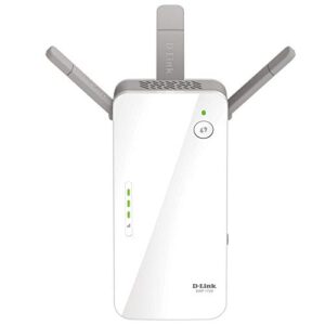 d-link wifi range extender, ac1750 plug in wall booster, dual band gigabit wireless repeater and smart signal indicator (dap-1720),white