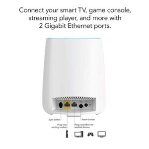 NETGEAR Orbi Compact Wall-Plug Whole Home Mesh WiFi System - WiFi router and wall-plug satellite extender with speeds up to 2.2 Gbps over 3,500 sq. feet, AC2200 (RBK20W)