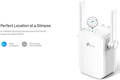 TP-Link | AC1200 WiFi Range Extender | Up to 1200Mbps | Dual Band WiFi Extender, Repeater, Wifi Signal Booster, Access Point| Easy Set-Up | Extends Internet Wifi to Smart Home & Alexa Devices (RE305)