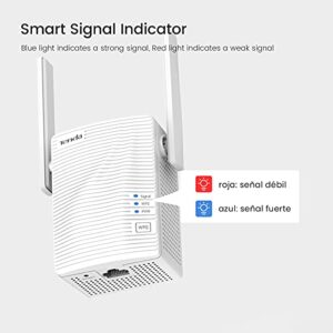 Tenda A15 WiFi Extender AC750 Covers Up to 1200 Sq.ft and 20 Devices Up to 750Mbps Dual Band WiFi Range Extender Certified for AC750