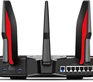 TP-Link AC5400 Tri Band WiFi Gaming Router(Archer C5400X) – MU-MIMO Wireless Router, 1.8GHz Quad-Core 64-bit CPU, Game First Priority, Link Aggregation, 16GB Storage, Airtime Fairness