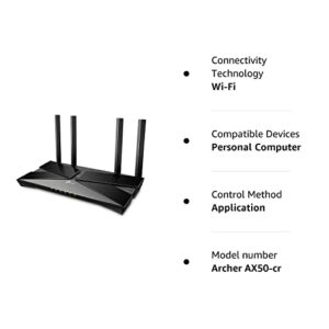 TP-Link Archer AX50 AX3000 Wireless Dual-Band Gigabit Router (Renewed)