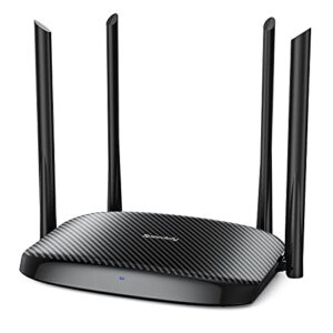 speedefy wifi router for home, ac1200 gigabit dual band computer routers for wireless internet, long range coverage, mu-mimo, ipv6, beamforming, ap mode, guest wifi and parental control (model k4)