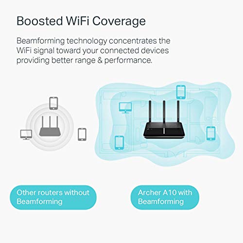 Certified Refurbished TP-Link Archer A10 AC2600 Smart WiFi Router MU-MIMO, Gigabit Wireless Router, Full Gigabit Ethernet (Renewed)