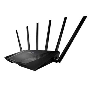 “asus ac3200 tri-band gigabit wifi router, aiprotection lifetime security by trend micro, adaptive qos, parental control (rt-ac3200)”