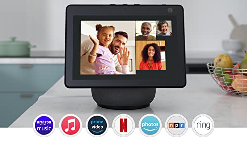 Echo Show 10 (3rd Gen) | HD smart display with motion and Alexa | Charcoal