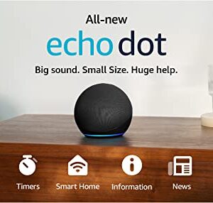 All-New Echo Dot (5th Gen, 2022 release) | Smart speaker with Alexa | Charcoal