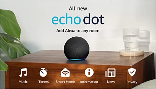 All-New Echo Dot (5th Gen, 2022 release) | Smart speaker with Alexa | Charcoal