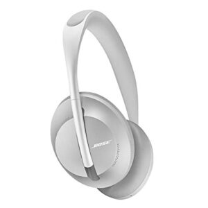 bose noise cancelling headphones 700 — over ear, wireless bluetooth headphones with built-in microphone for clear calls & alexa voice control, silver luxe