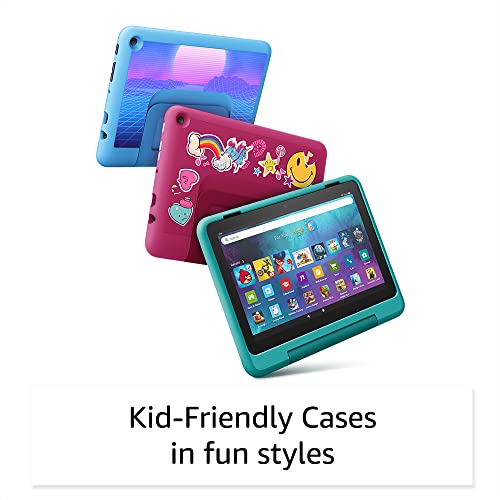 All-new Amazon Fire HD 8 Kids Pro tablet, 8" HD display, ages 6-12, 30% faster processor, 13 hours battery life, Kid-Friendly Case, 32 GB, (2022 release), Hello Teal