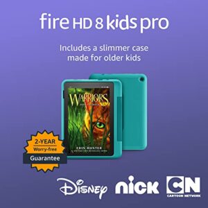 All-new Amazon Fire HD 8 Kids Pro tablet, 8" HD display, ages 6-12, 30% faster processor, 13 hours battery life, Kid-Friendly Case, 32 GB, (2022 release), Hello Teal