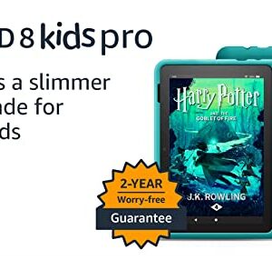 All-new Amazon Fire HD 8 Kids Pro tablet, 8" HD display, ages 6-12, 30% faster processor, 13 hours battery life, Kid-Friendly Case, 32 GB, (2022 release), Hello Teal