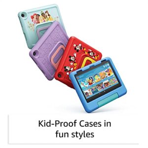 All-new Amazon Fire HD 8 Kids tablet, 8" HD display, ages 3-7, includes 2-year worry-free guarantee, Kid-Proof Case, 32 GB, (2022 release), Blue