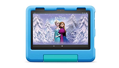 All-new Amazon Fire HD 8 Kids tablet, 8" HD display, ages 3-7, includes 2-year worry-free guarantee, Kid-Proof Case, 32 GB, (2022 release), Blue