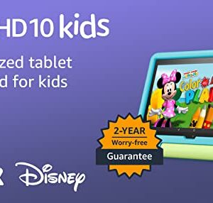 Amazon Fire HD 10 Kids tablet, 10.1", 1080p Full HD, ages 3–7, 32 GB, Aquamarine