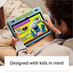 Amazon Fire HD 10 Kids tablet, 10.1", 1080p Full HD, ages 3–7, 32 GB, Aquamarine