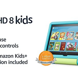 Amazon Fire HD 10 Kids tablet, 10.1", 1080p Full HD, ages 3–7, 32 GB, Aquamarine