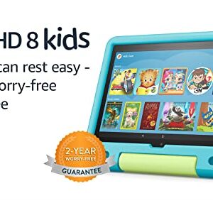 Amazon Fire HD 10 Kids tablet, 10.1", 1080p Full HD, ages 3–7, 32 GB, Aquamarine