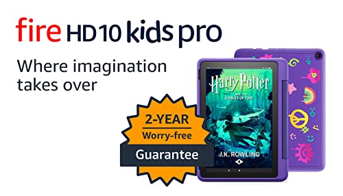 Amazon Fire HD 10 Kids Pro tablet, 10.1", 1080p Full HD, ages 6–12, 32 GB, (2021 release), named"Best Tablet for Big Kids" by Good Housekeeping, Doodle