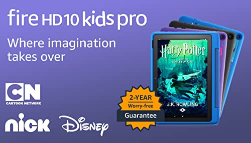 Amazon Fire HD 10 Kids Pro tablet, 10.1", 1080p Full HD, ages 6–12, 32 GB, (2021 release), named"Best Tablet for Big Kids" by Good Housekeeping, (2021 release), Sky Blue