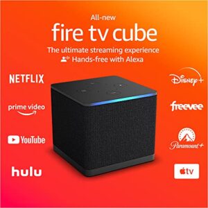 All-new Fire TV Cube, Hands-free streaming device with Alexa, Wi-Fi 6E, 4K Ultra HD