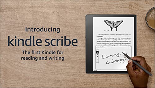 Introducing Kindle Scribe (64 GB), the first Kindle for reading and writing, with a 10.2” 300 ppi Paperwhite display, includes Premium Pen + 3 Months Free Kindle Unlimited (with auto-renewal)