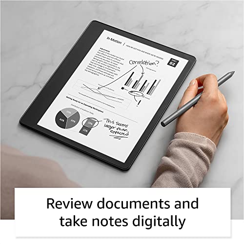 Introducing Kindle Scribe (64 GB), the first Kindle for reading and writing, with a 10.2” 300 ppi Paperwhite display, includes Premium Pen + 3 Months Free Kindle Unlimited (with auto-renewal)