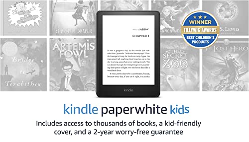 Kindle Paperwhite Kids (8 GB) – Made for reading - access thousands of books with Amazon Kids+, 2-year worry-free guarantee