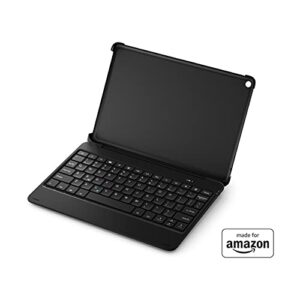 made for amazon bluetooth keyboard with detachable case in black, for fire hd 10 (11th generation) 2021 release