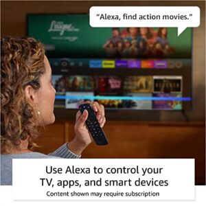 Introducing Alexa Voice Remote Pro, includes remote finder, TV controls, backlit buttons, requires compatible Fire TV device