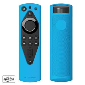 mission remote case for the all-new fire tv voice remote (2018 version for fire tv stick 4k and fire tv cube) (bahama blue)