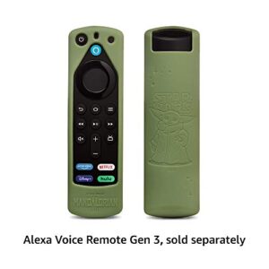 star wars the mandalorian remote cover, for fire tv alexa voice remote gen 3 (grogu green)