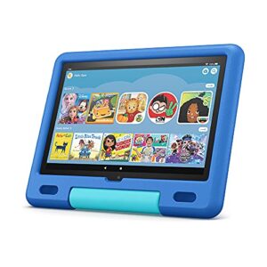 Fire HD 10 Kids Tablet, 10.1" HD (32GB, Sky Blue) with Backpack + Portable Charger