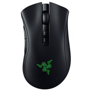 razer deathadder v2 pro wireless gaming mouse: 20k dpi optical sensor – 3x faster than mechanical optical switch – chroma rgb lighting – 70 hr battery life – 8 programmable buttons – classic black