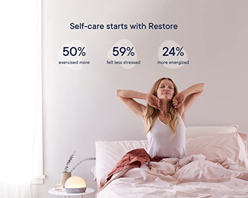 Hatch Restore - Sound Machine, Smart Light, Personal Sleep Routine, Bedside Reading Light, Wind Down Content and Sunrise Alarm Clock for Gentle Wake Up