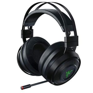 razer nari ultimate wireless 7.1 surround sound gaming headset: thx audio & haptic feedback – auto-adjust headband – chroma rgb – retractable mic – for pc, ps4, ps5 – black