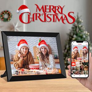 FRAMEO 10.1 Inch Smart WiFi Digital Photo Frame 1280x800 IPS LCD Touch Screen, Auto-Rotate Portrait and Landscape, Built in 16GB Memory, Share Moments Instantly via Frameo App from Anywhere